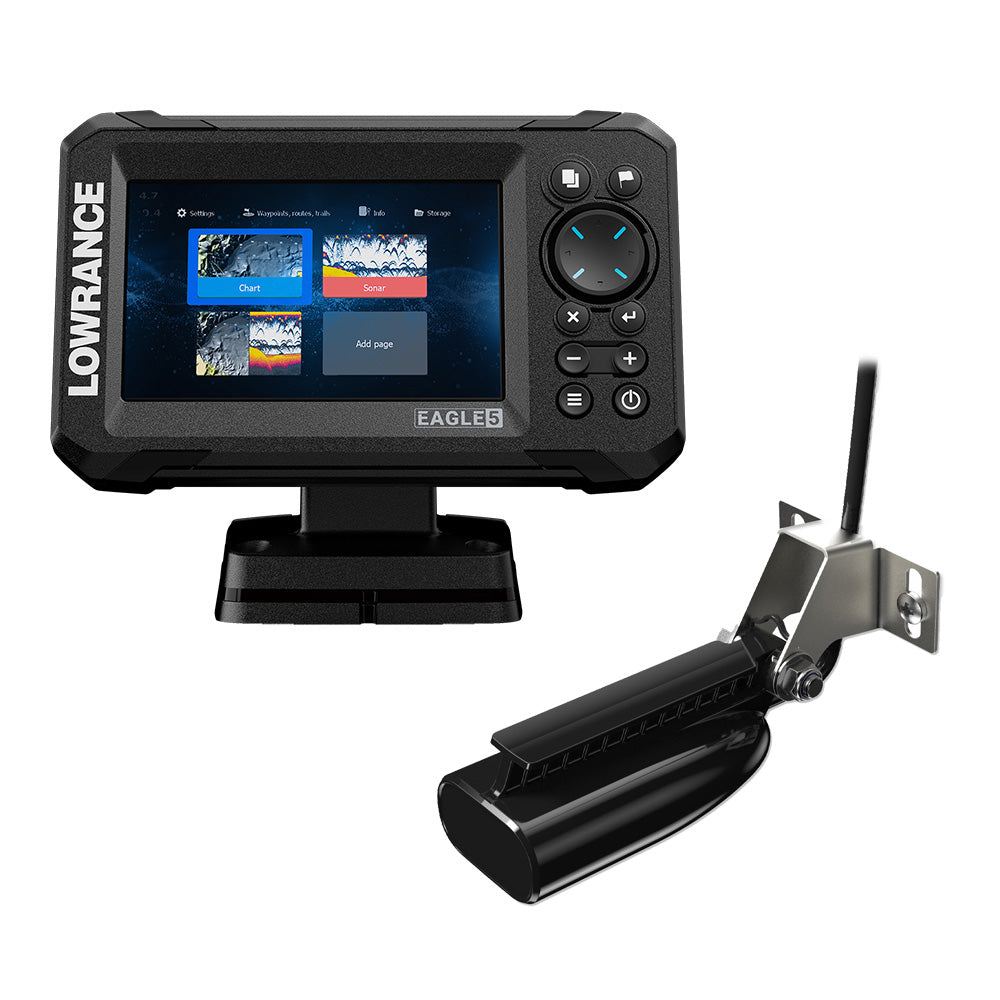 Lowrance Eagle 5 Combo with SplitShot HD Transom-Mount Transducer with ...